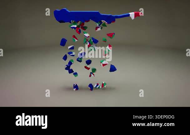 Namibia Map With Flag Animation Stock Video Footage - Alamy