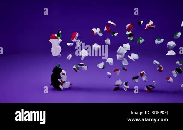 Syria Map With Flag Animation Stock Video Footage - Alamy