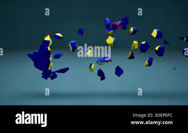 Romania Map With Flag Animation Stock Video Footage - Alamy
