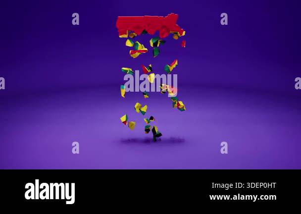 Ghana Map With Flag Animation Stock Video Footage - Alamy