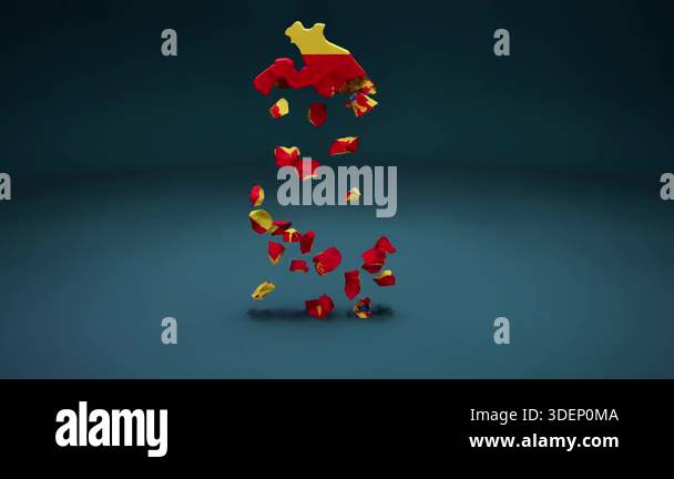 Montenegro Map With Flag Animation Stock Video Footage - Alamy