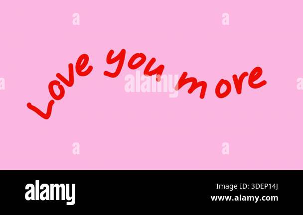 Hand drawn Love You More lettering with alpha channel Stock Video ...