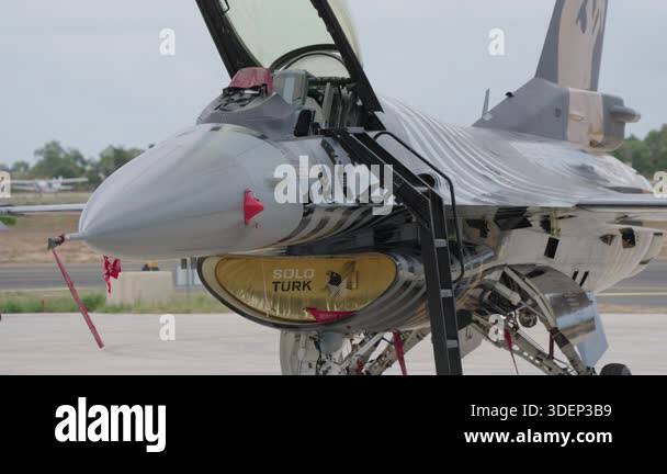 LUQA, MALTA - SEPTEMBER 28, 2025: A Solo Turk Turkish Air Force fighter ...
