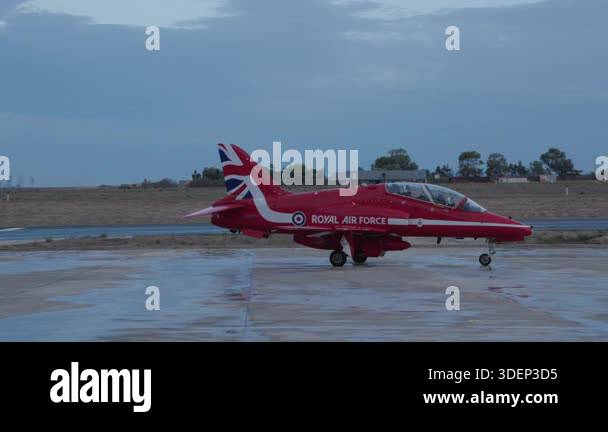 LUQA, MALTA - SEPTEMBER 28, 2025: Multiple Royal Air Force Red Arrows ...