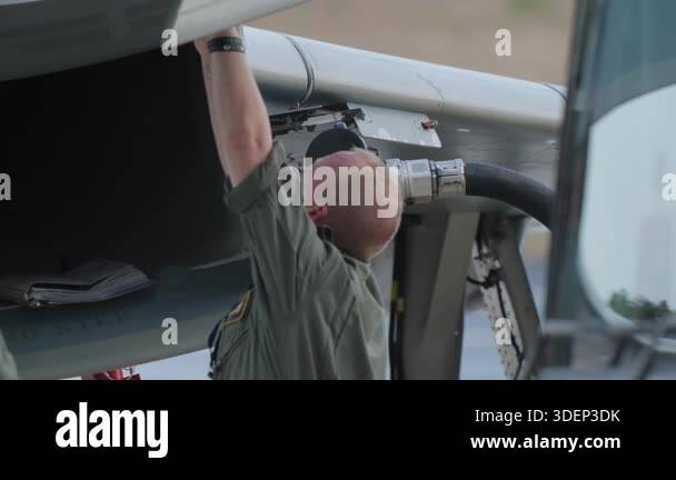 LUQA, MALTA - SEPTEMBER 28, 2025: A German Air Force technician ...