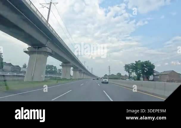 4K footage featuring the crowded city landscape during a clear day with ...