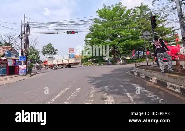 Cinematic 4K timewarp capturing the bustling daytime atmosphere of ...