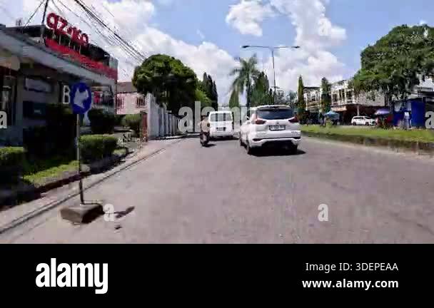 4K footage featuring the crowded city landscape during a clear day with ...