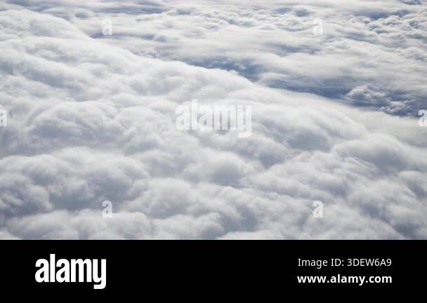 High angle view looking down at a thick, uneven layer of white fluffy ...