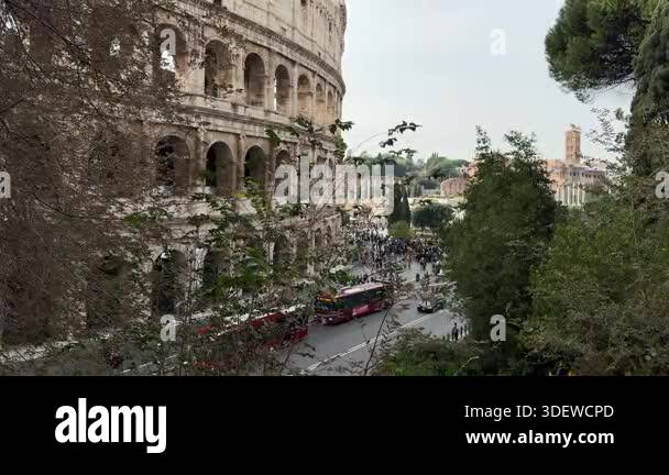 Clean unobstructed view of the Colosseum in Rome Italy highlighting its ...