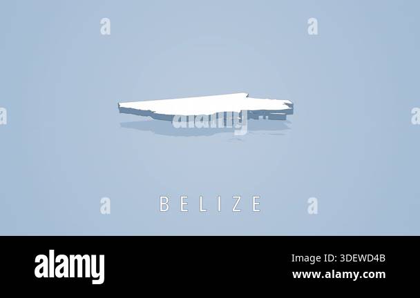 Three dimensional map of belize rotating smoothly. This clean and ...