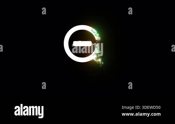 Digital magnifying glass icon with a minus symbol animating with a ...