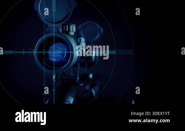 Sniper Rifle With Scope Overlay Stock Video Footage - Alamy