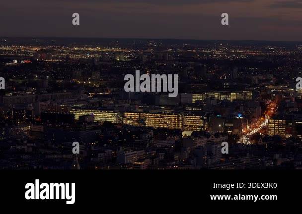 PARIS, FRANCE - DECEMBER 16, 2025 - Paris city lights illuminating ...