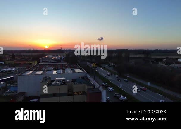 Cremona, Italy - February 11th 2023 An aerial perspective captures a ...