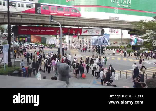Bukit Bintang, Malaysia - August 11 2025: Time-lapse footage of Bukit ...