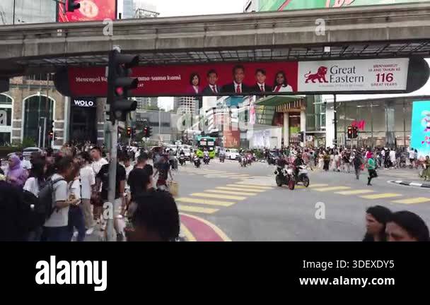 Bukit Bintang, Malaysia - August 11 2025: Time-lapse footage of Bukit ...