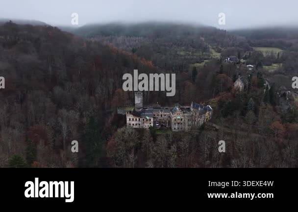 Medieval Castle in Cold Winter Landscape Stock Video Footage - Alamy