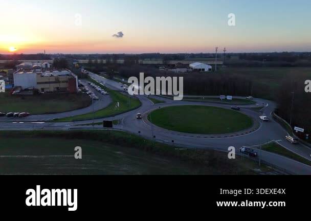 Cremona, Italy - February 11th 2023 An aerial perspective captures a ...