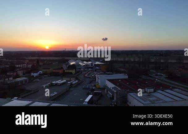 Cremona, Italy - February 11th 2023 An aerial perspective captures a ...