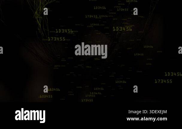 Computer code floating in three dimension space 4k animation Stock ...