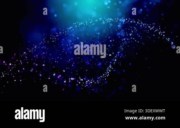 Enchanting cosmic scene with vibrant blue and purple particles floating ...