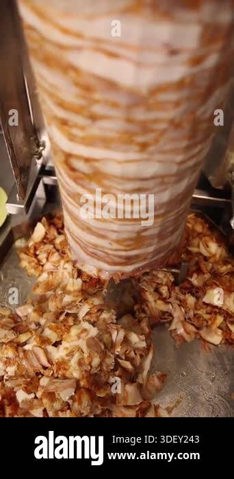 A chef makes shawarma in a caf. Close-ups Stock Video Footage - Alamy