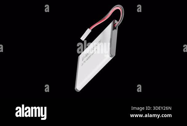 Li-ion battery pack rotation animation seamlessly loopable. 3D ...