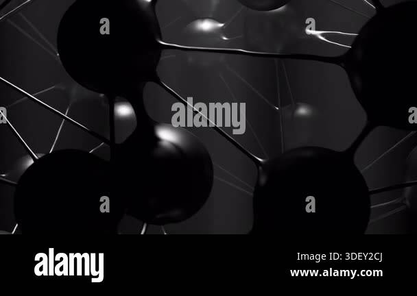Abstract black neural network background. High quality 4k footage Stock ...