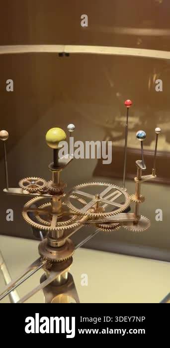 Brass Orrery With Rotating Planetary Gears, Museum Conservator ...