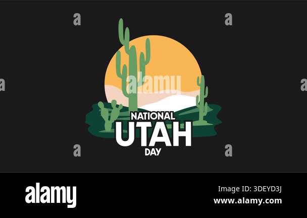 Happy National Utah Day with beautiful Utah views Stock Video Footage ...