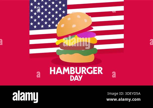 Happy National Hamburger Day to all hamburger lovers Stock Video ...