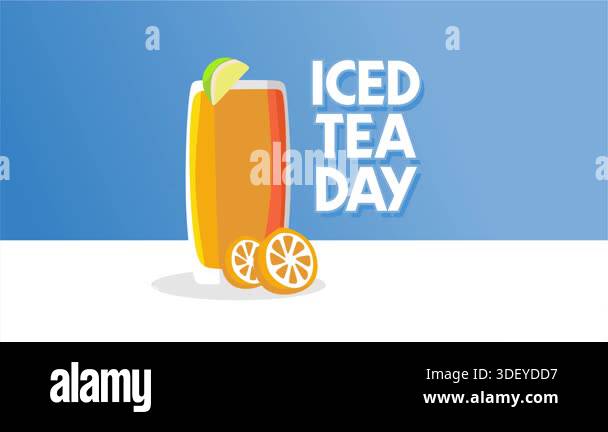 National iced tea day with fresh iced tea Stock Video Footage - Alamy