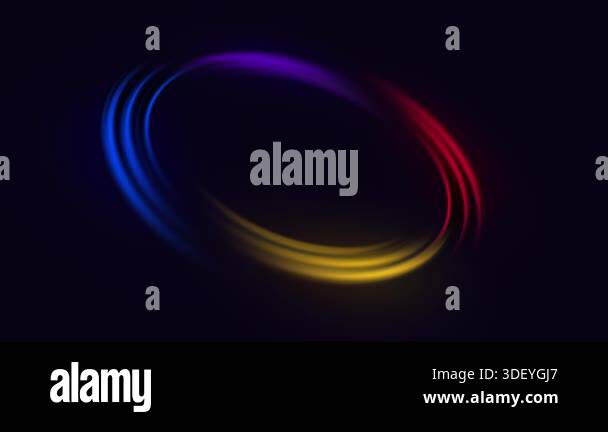 Abstract background with colorful glowing and turning circle, Concepts ...