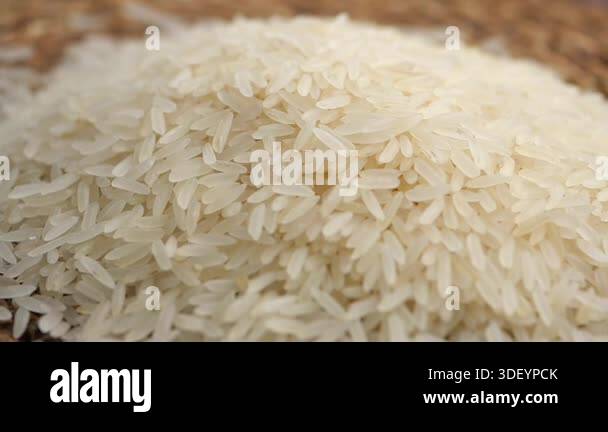 Boiling rice in a pot with water and heat for cooking Stock Video ...