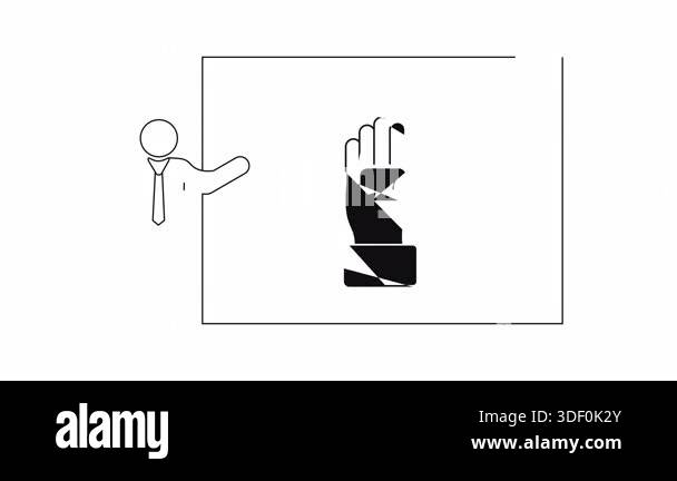 Animated illustration of a business presentation on buying, ideal for ...