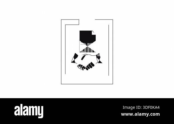 Animated agreement icon. Perfect for business presentations ...