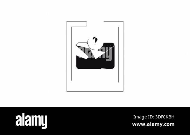 A simple illustration of an email icon with a question mark on a ...