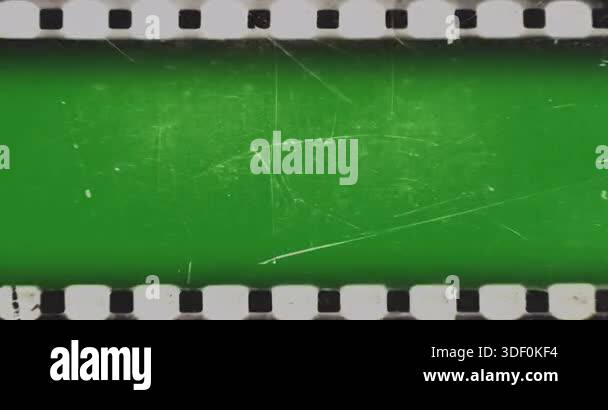 film strip transition, with chroma key green screen background, effect ...