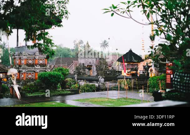 Traditional Balinese architecture in Penglipuran Village, Bali during ...