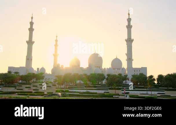 Sheikh Zayed Mosque in Abu Dhabi. Grand architecture, intricate marble ...