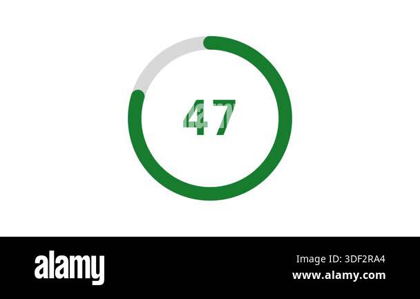 Looping digital countdown animation showing numbers decreasing step-by ...