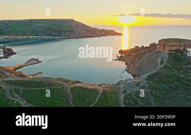 Drone view of countryside agriculture fields. Malta island Stock Video ...