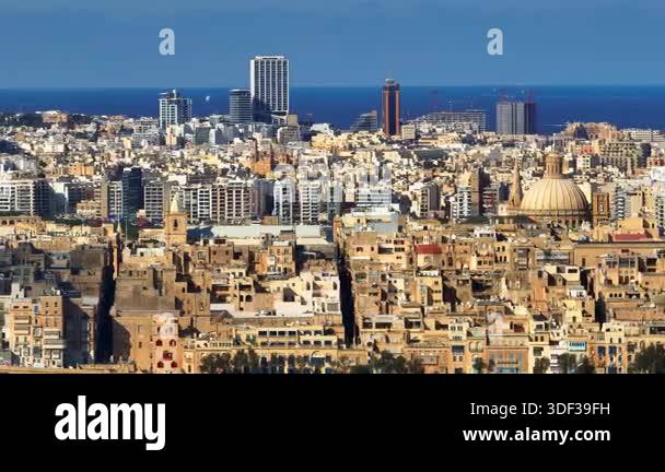 Drone view of countryside agriculture fields. Malta island Stock Video ...