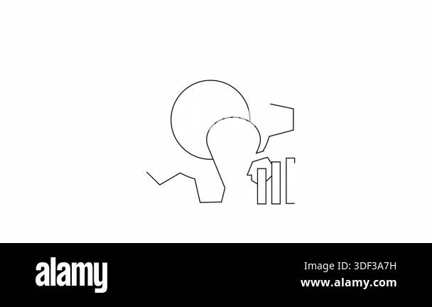 Animated gear, location pin, and bar chart icon for business or ...