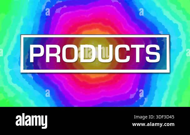 Products text written over animated colorful background Stock Video ...
