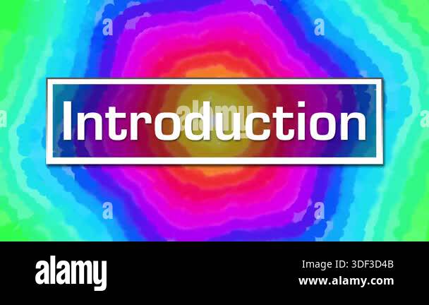 Introduction text written over animated colorful background Stock Video ...