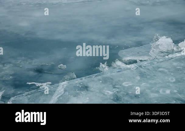 A close-up of the purest frozen ice, completely transparent. Ice ...