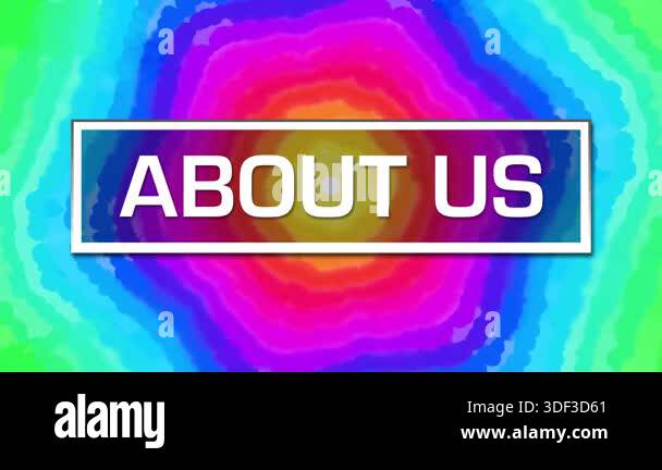 About Us text written over animated colorful background Stock Video ...