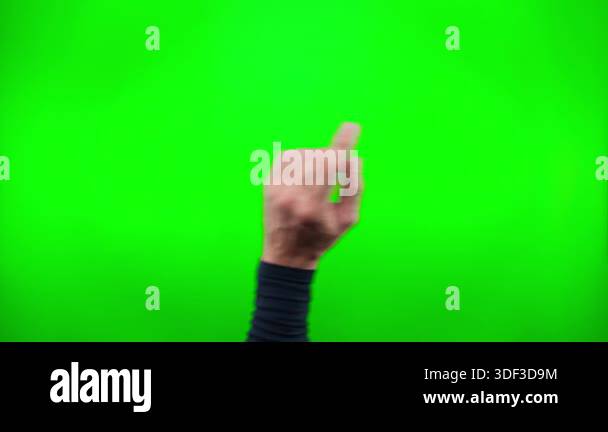 Pack of videos a male hand perform multiple gestures. Finger swipes ...
